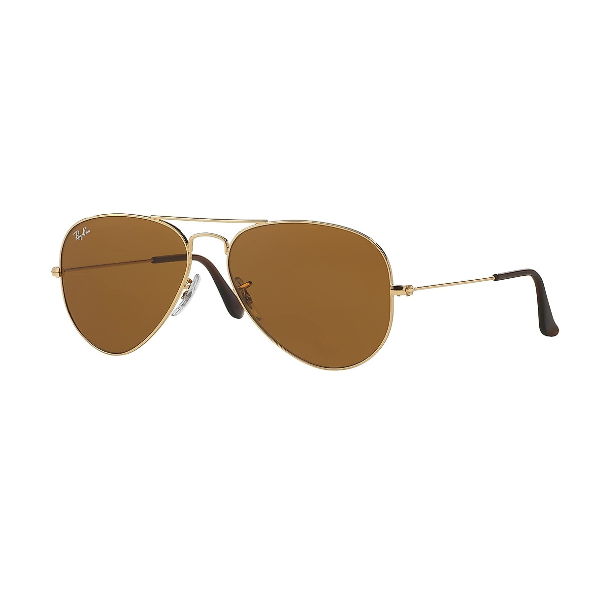 Ray-Ban RB3025 Metal Aviator Sunglasses + Vision Group Accessories Bundle for unisex-adult (Arista/Crystal Brown (001/33), 58)