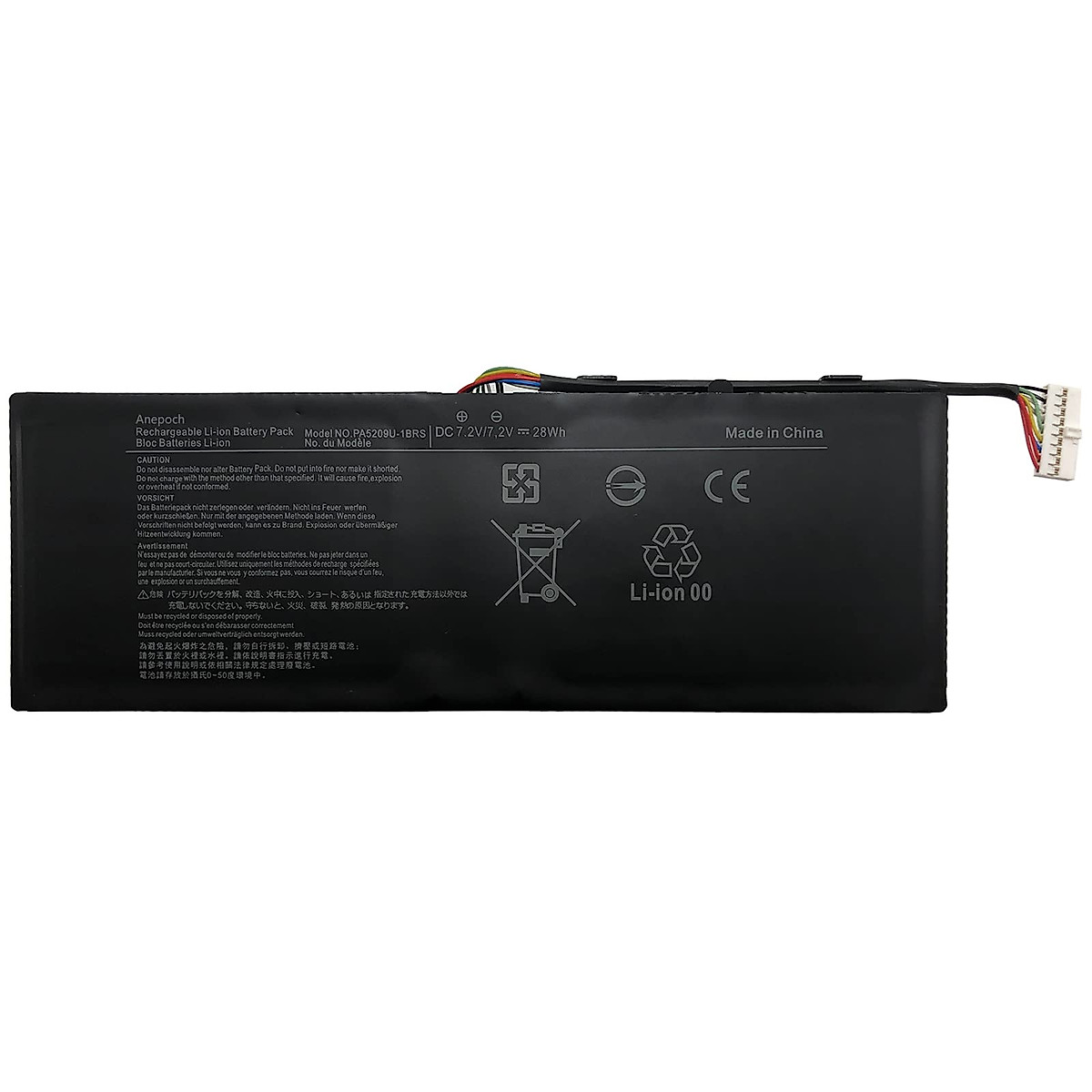 Anepoch PA5209U-1BRS Laptop battery Replacement for Toshiba Satellite L10-B003 L10W-C L10W-B L10T L10W L15W-B L15W-B1208X L15W-B1302 L15W-B1310 Radius 11 L10W-C P000627450 P000627450 7.2V 28Wh 3684mAh