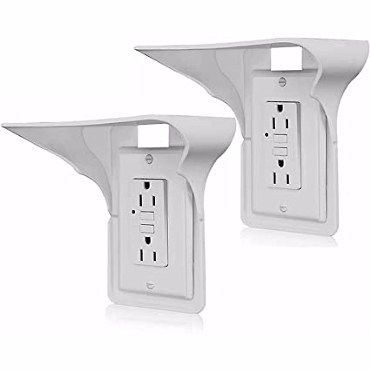 Electrical Outlet Plug Wall Shelves for The Bathroom and Kitchen - Set of 2