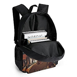 JAYWIS Fire Wings Dragon Backpack Large Capacity Laptop Bags Lightweight Multifunction Daypack for Daily/Work/Sport