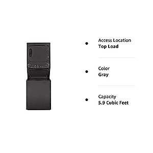 GE Unitized Spacemaker® 3.8 cu. ft. Capacity Washer with Stainless Steel Basket and 5.9 cu. ft. Capacity Electric Dryer