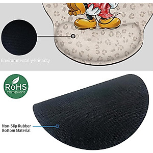 Capriceblue Ergonomic Mouse Pad with Wrist Support Matching a Cute Coaster, Wrist Rest Mouse Pads for Home Office Computer, Laptop, Mac, Comfortable for Easy Typing Pain Relief