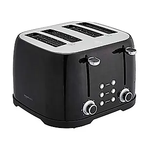 Amazon Basics 4-Slot Toaster - Black