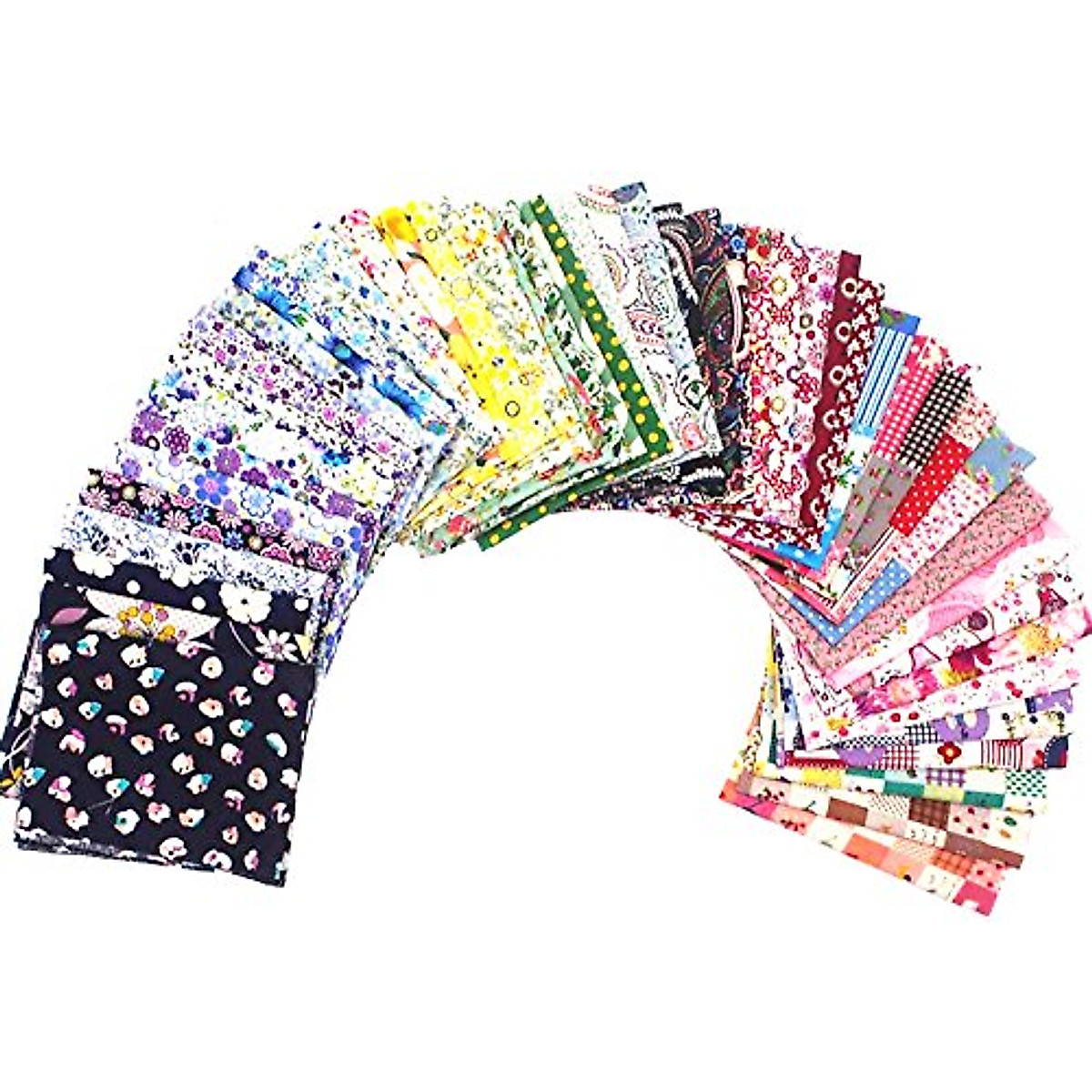 RayLineDo 15X Different Pattern Patchwork 100% Cotton Poplin Fabric Bundle Squares Of 2025cm Quilting Scrapbooking Artcraft Project Collection One