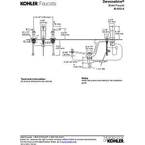 KOHLER K-412-4-BN Devonshire Vertical Spray Bidet Faucet, Vibrant Brushed Nickel
