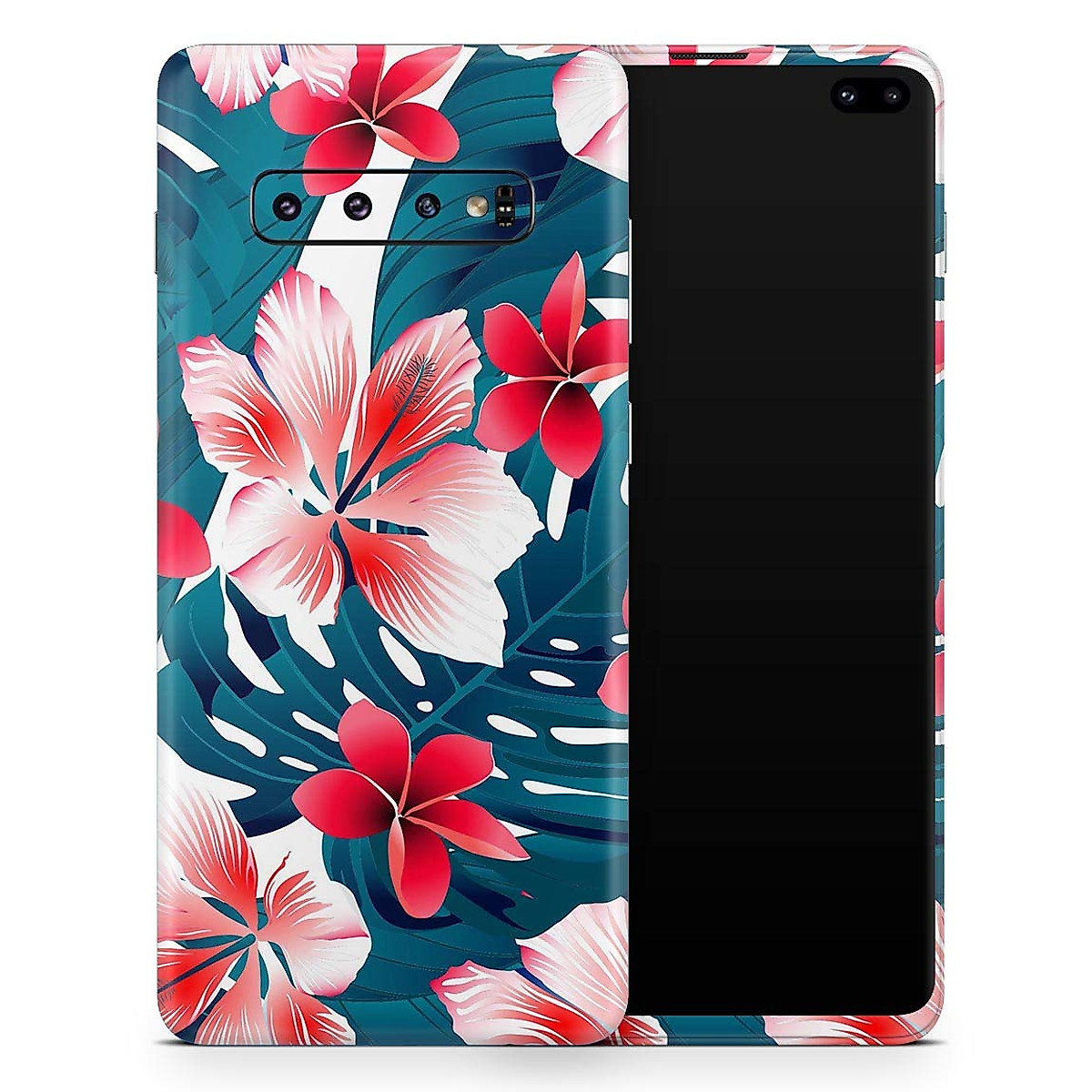 DesignSkinz Tropical Summer Vivid Floral Protective Vinyl Decal Wrap Skin Cover Compatible with The Samsung Galaxy S20 (Screen Trim & Back Glass Skin)