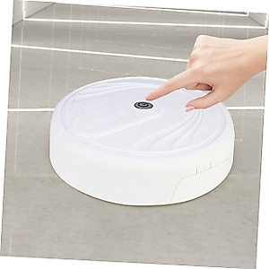 HOMSFOU 1 Set Sweeping Robot Floor Mopping Robot Toy Robotic Cleaner Vaccum for Kids Mop Vacuum Robot Toy Kid Housekeeping Toy Mini Hair Toddler Abs Plastic Household Game Supplies White