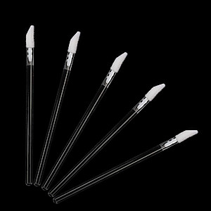 300 Pieces Disposable Lip Brushes Premium Lipstick Gloss Wands Applicator Makeup Tool Kits, Clear Handle