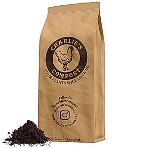 Charlie's Compost: Concentrated Organic Plant Fertilizer to Improve Garden Soil and Potting Soil in Fruit and Vegetable Garden - with Biochar (10lb)