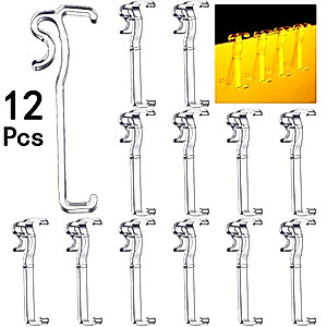 2.5 Inch Valance Clips Window Blind Clips Clear Plastic Valance Retainer Clips Hidden Valance Clips for Horizontal Blind Valance (12 Pieces)