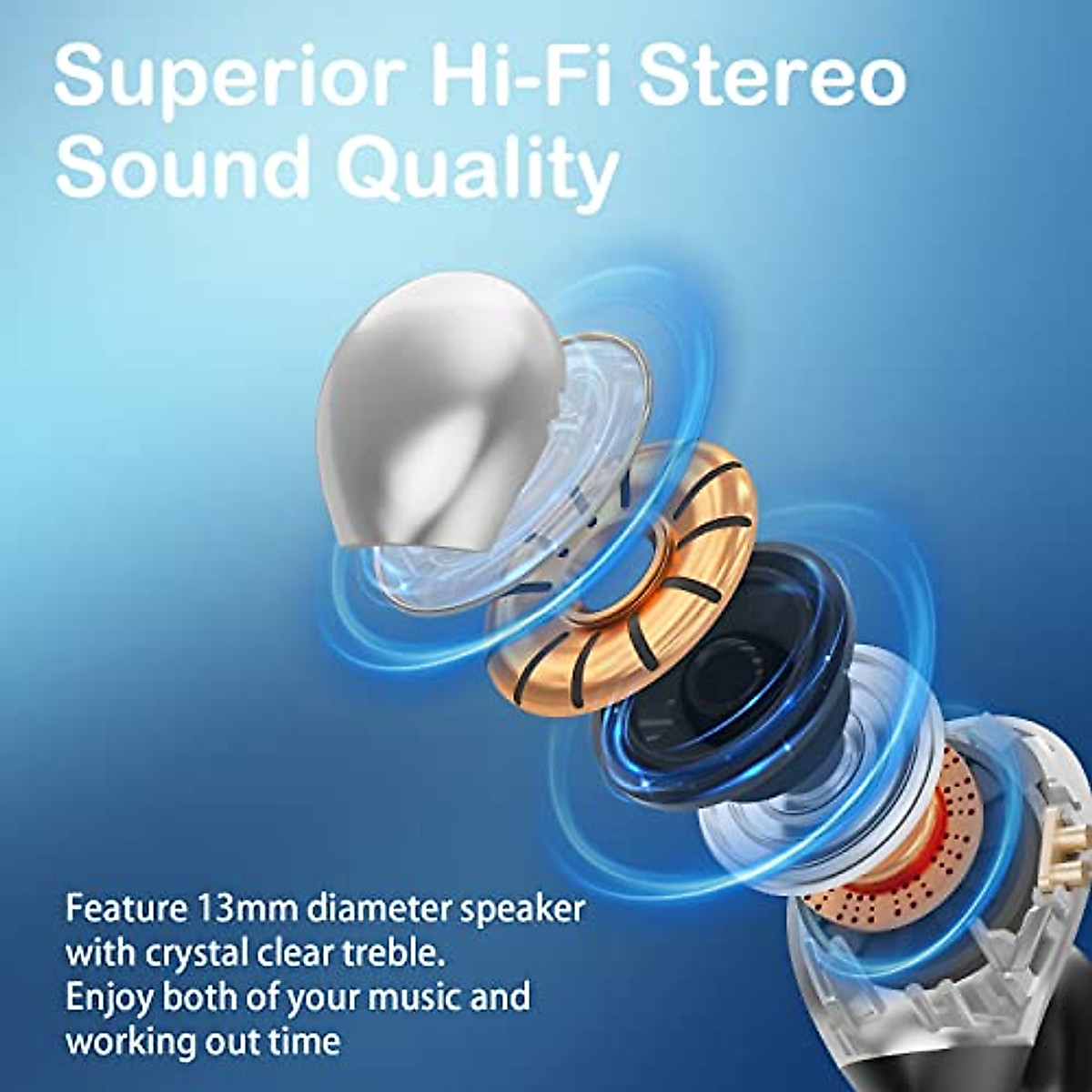 Mnvesz Wireless Open Ear Headphones, Wireless Bone Conduction Headphones Open Ear Clip Headphones Bluetooth, Clip On Wireless Earbuds Headphones Cycling Running Workout Ear Buds (Black)