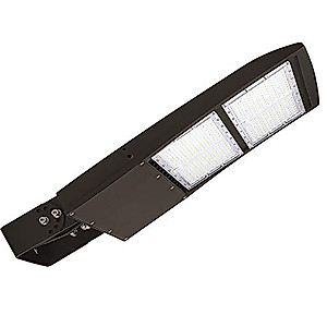 480V 300W LED Parking Lot Lights, 42000LM 1000W MH/HPS Equiv. Surge Protection 5000K DLC UL LED Shoebox Lights for Sports Court Parking Lot, Trunnion Mount