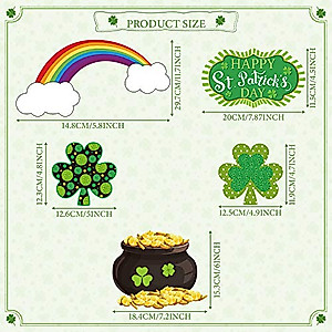 St. Patrick's Day Door Sign St. Patrick's Day Themed Hanging Welcome Sign Irish Hanging Door Decor with Shamrock Leprechaun High Hat Wall Sign Ornament for St. Patrick's Day Decoration