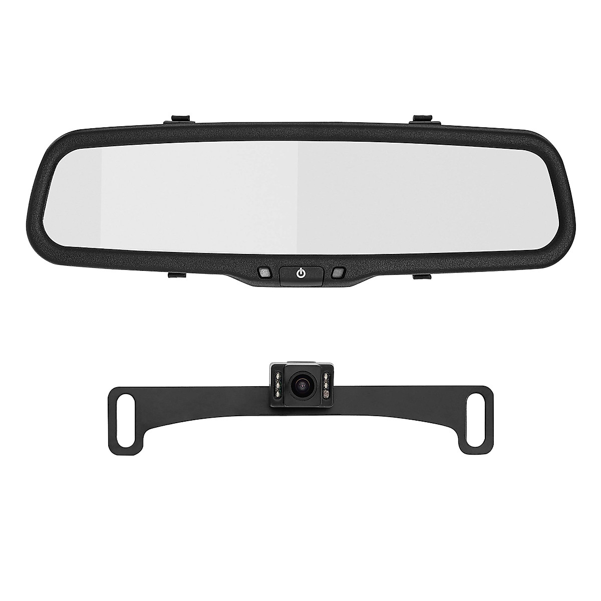 BOYO VTC1743M - Vehicle Backup Camera System with 4.3” Rear-View Mirror Monitor and License Plate Backup Camera for Car, Truck, SUV and Van