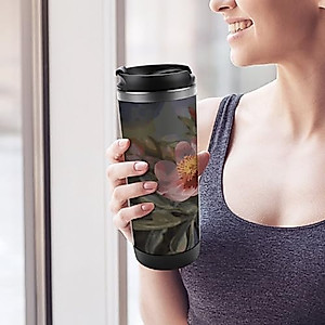 GHENBLT Spring Flower Coffee Travel Mug 12 Oz Coffee Mug Tumbler Coffee Tumbler Travel Coffee Mug Stainless Steel Water Bottles Insulated Water Bottle Travel Mug Travel Coffee Tumbler