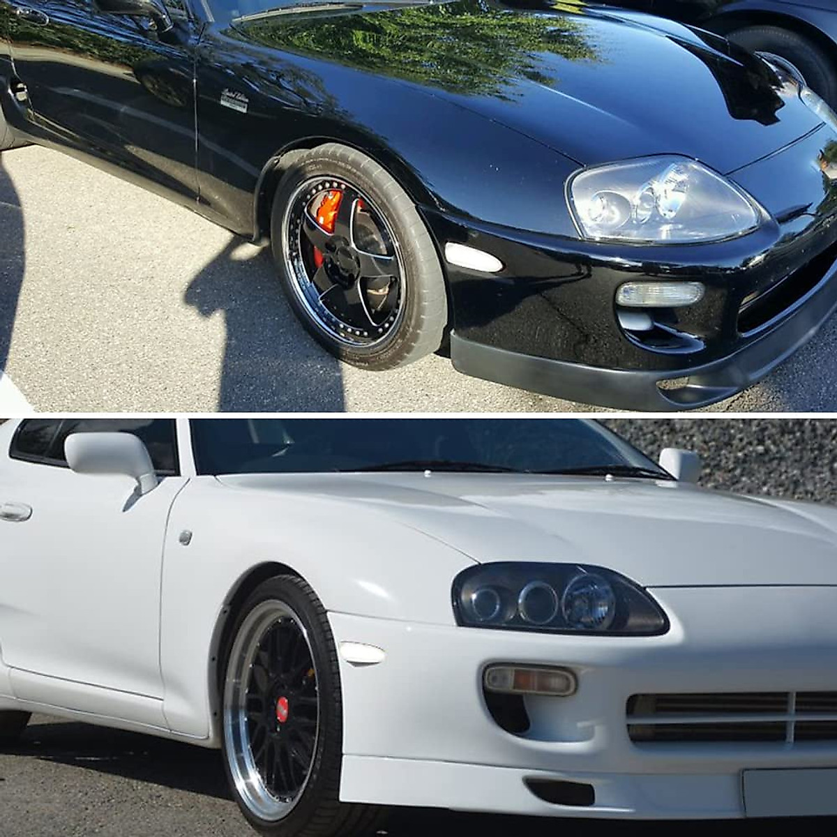 KENRTIR Clear Lens White LED Lamp Compatible with 1997 1998 Toyota SUPRA MK.4 & 2000-2005 Toyota Celica Front Corner Fender Side Marker Light