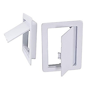 SUPPLY GIANT AP46 Plastic Access Panel for Drywall Ceiling 4 x 6 Inch Reinforced Plumbing Wall Access Door Removable Hinged, White