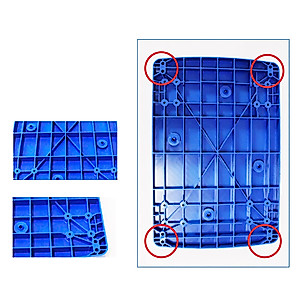 Foldable Push Hand Cart Folding Platform Truck Plastic Deck and Metal Handle Hand Cart with Wheels Foldable Push Trolley for Lage Parcel Tools Moving