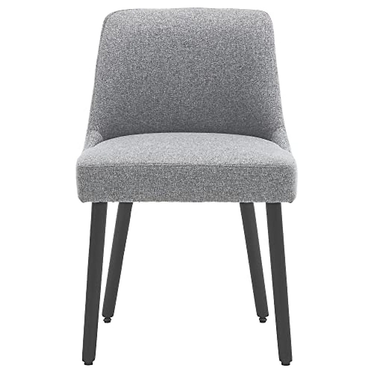 MINCETA Dining Chair,Morden Wood Leg Upholstered Kitchen Chair Set of 2,Performance Fabric in Gray