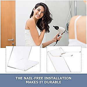 Lurrose Desktop Stand Countertop Hair Dryer Holder Hair Dryer Display Rack Salon Blow Dryer Holder Stand Hair Styling Tool Storage Organizer for Bathroom Desktop Shelf