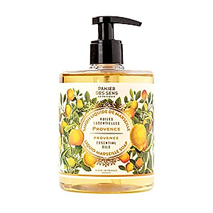 Panier des Sens - Marseille Liquid Hand Soap - Provence Hand Wash - Moisturizing Soap with Coconut Oil - Bathroom & Kitchen Refillable Soap - 97% Natural Ingredients Made in France - 16.9 Fl.oz
