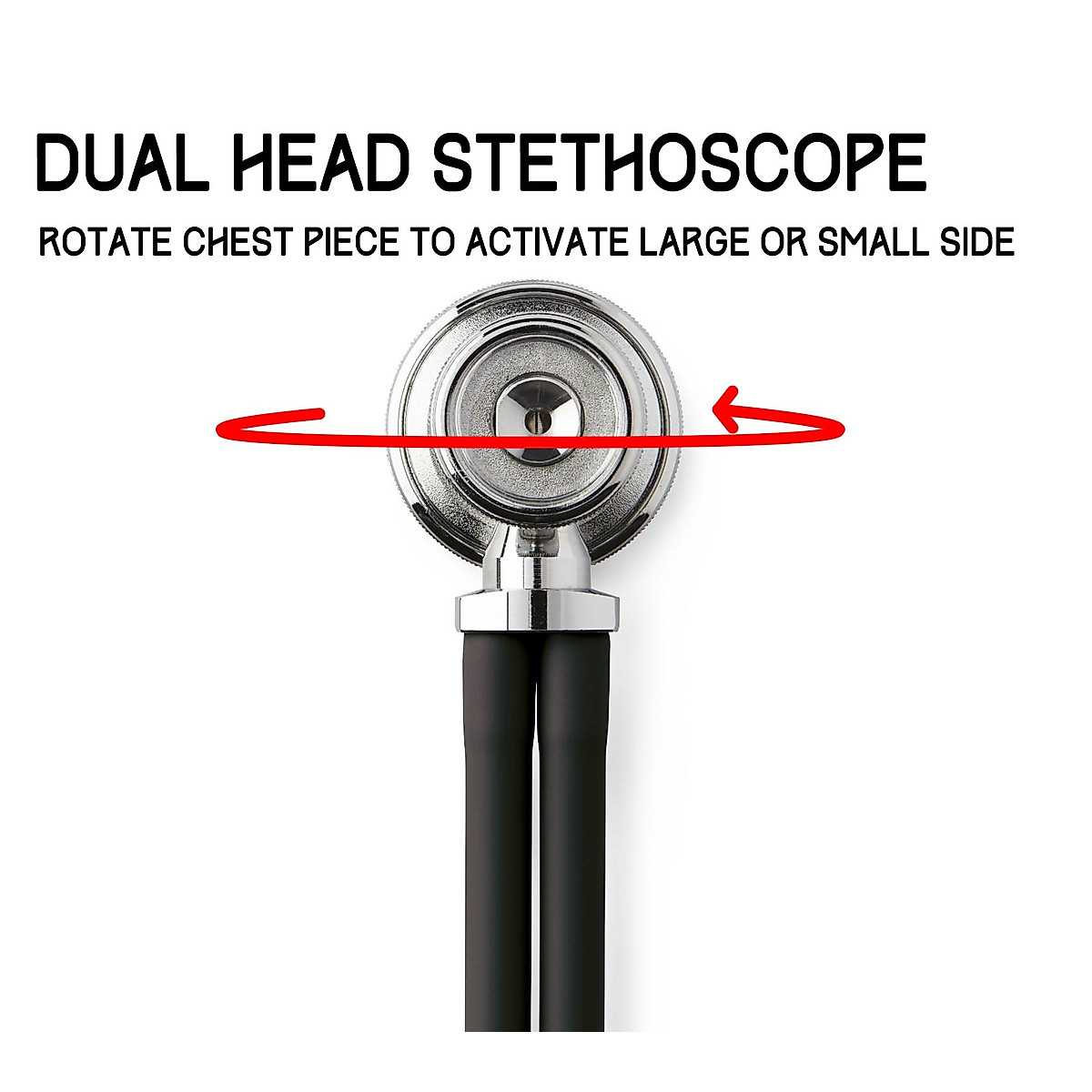 Elite Medical Instruments ESR-112 EMI Sprague Rappaport Dual Head Stethoscope, Black