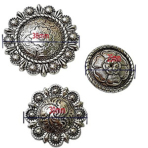 Berry Conchos with Screws Back Rhinestone Horse Saddle