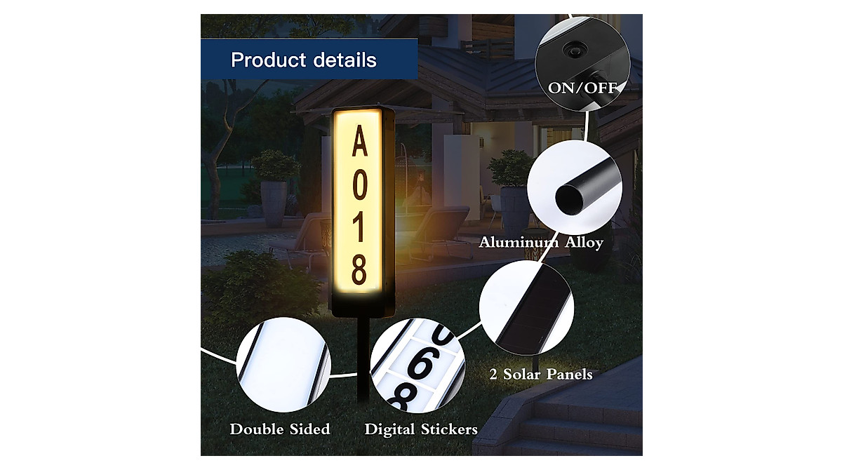 Illuminate Your Home with Dual-Sided Solar Address Plaques