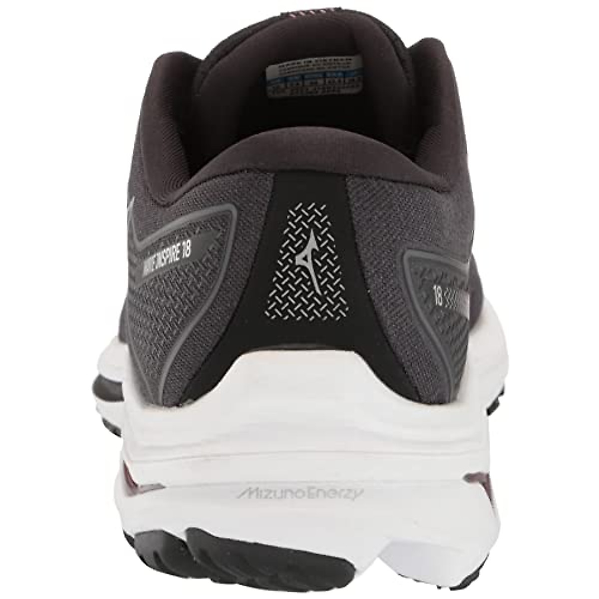 Mizuno Women's Wave Inspire 18 Running Shoe, Black/Silver, 10