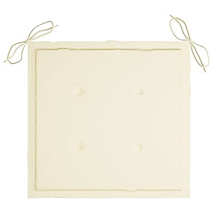 imasay Garden Chair Cushions 2 pcs Cream 15.7"x15.7"x1.2" Fabric