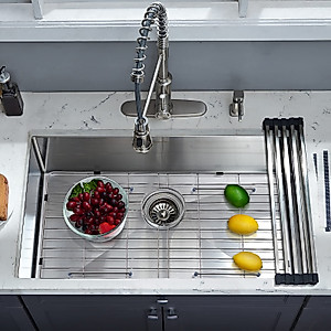 EcoChannels Undermount Kitchen Sink, 32 x 19 Inch Sink Kitchen 16 Gauge Stainless Steel Large Kitchen Sinks Single Bowl
