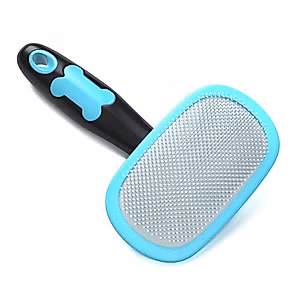 Glendan Dog Brush & Cat Brush- Slicker Pet Grooming Brush- Shedding Grooming Tools(Blue)