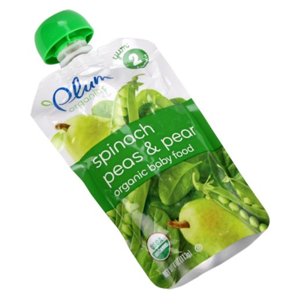 Plum Organics Baby Food, Spinach, Peas & Pear, 4.22-Ounce Pouches (Pack of 24)