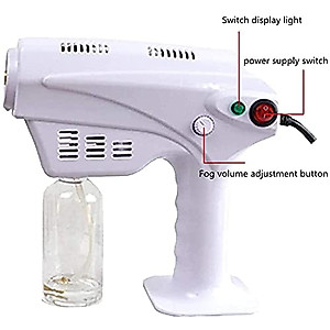 EMENG 260ML Blue Light Nano Steam Machine, Portable Handheld Atomizing Fogger,Sprayer for School, Garden, Office