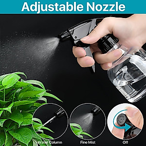 Worldity 24 Pcs Empty Plastic Spray Bottles 8oz, Spray Bottles for Cleaning Solutions, Mini Spray Bottles with Measurement Adjustable Nozzle, Refillable Spray Bottles for Hair Plant Kitchen Bath