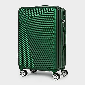 LING RUI Luggage Sets 3 Piece with TSA Approved, Lightweight Hard Shell Travel Large Rolling Checked Suitcases with Spinner Wheels (20/24/28), Green