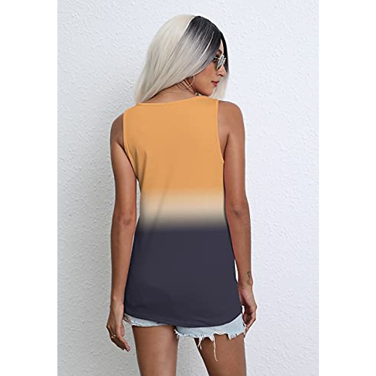 Womens Tank Tops Sleeveless Yoga Shirts Summer Tops Loose Fit Running Athletic Shirts