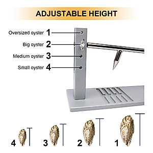 Oyster Shucker Machine, Clam Opener, Oysters Shucker, Hotel Buffets and Homes and Gift, Stainless Steel Oyster Shucker Including Knives, Glove and g-Clip, Seafood Tools for Hotel Family Buffet