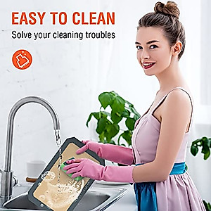 Silicone Baking Mats, Set of 7, BPA-Free Food Grade Reusable Baking Mat Professional Non-stick Pastry Mat Oven Liner Sheets Mats Silicone pan liners Square Cake Pan Mat Silicone Oil Brush &Knife