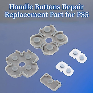 menfad Replacement Triggers Button Kit, Controller Silicone Conductive Rubber Pads Handle Buttons, Repair Replacement Part, for PS5, Wear‑Resistant, Not Easy to Damage, Easy to Store and Carry