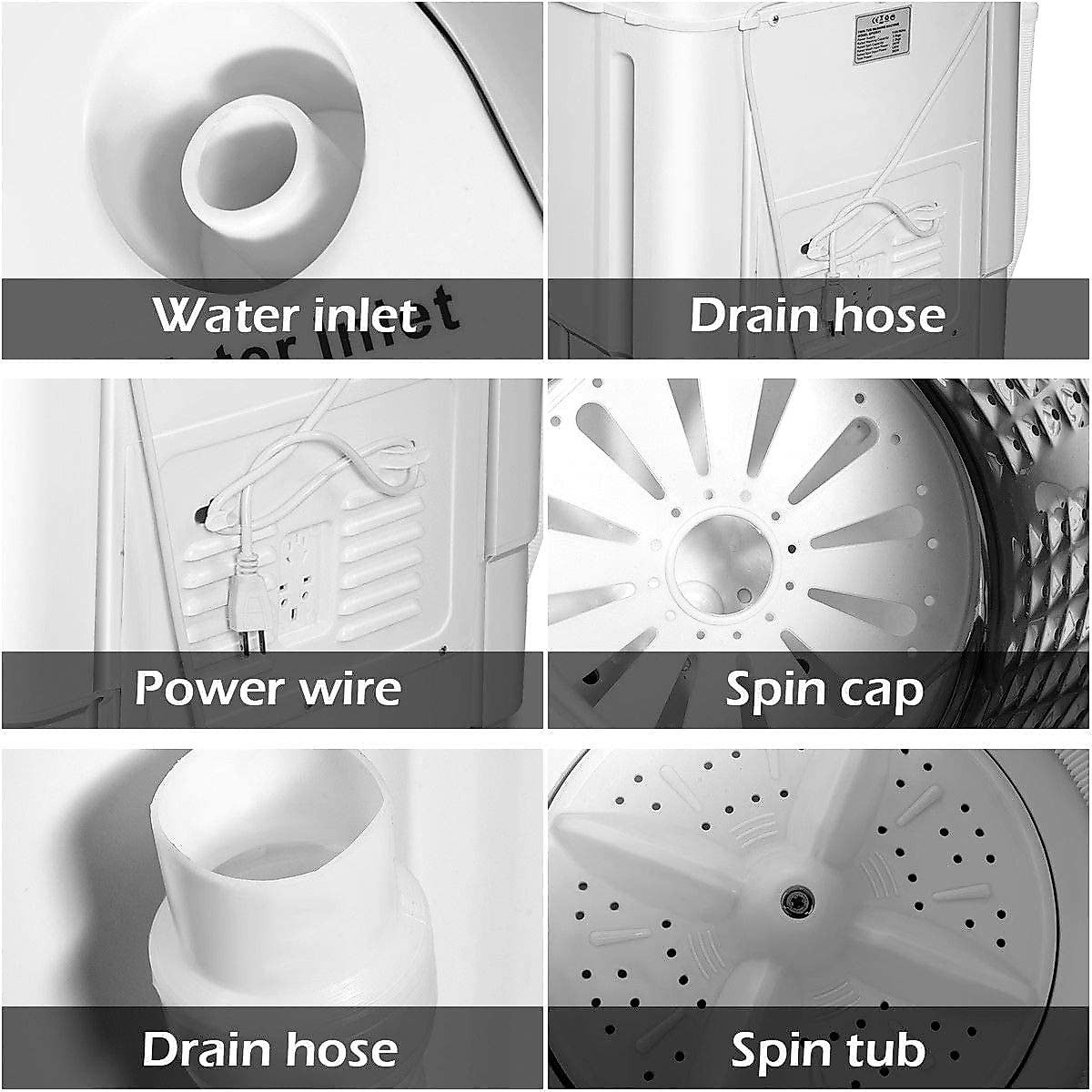 Generic EP24779 FUTADA Washing Machine, Gray