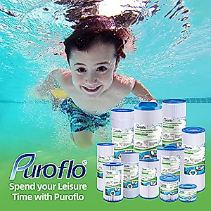 PUROFLO Spa Hot Tub Filter Cartridge Replacement for PWW50P3(1 1/2" Coarse Thread)|Unicel 6CH-940, 817-0050|Filbur FC-0359,25252, Waterway Front Access Skimmer, Screw in SAE Thread Filter 2 Pack