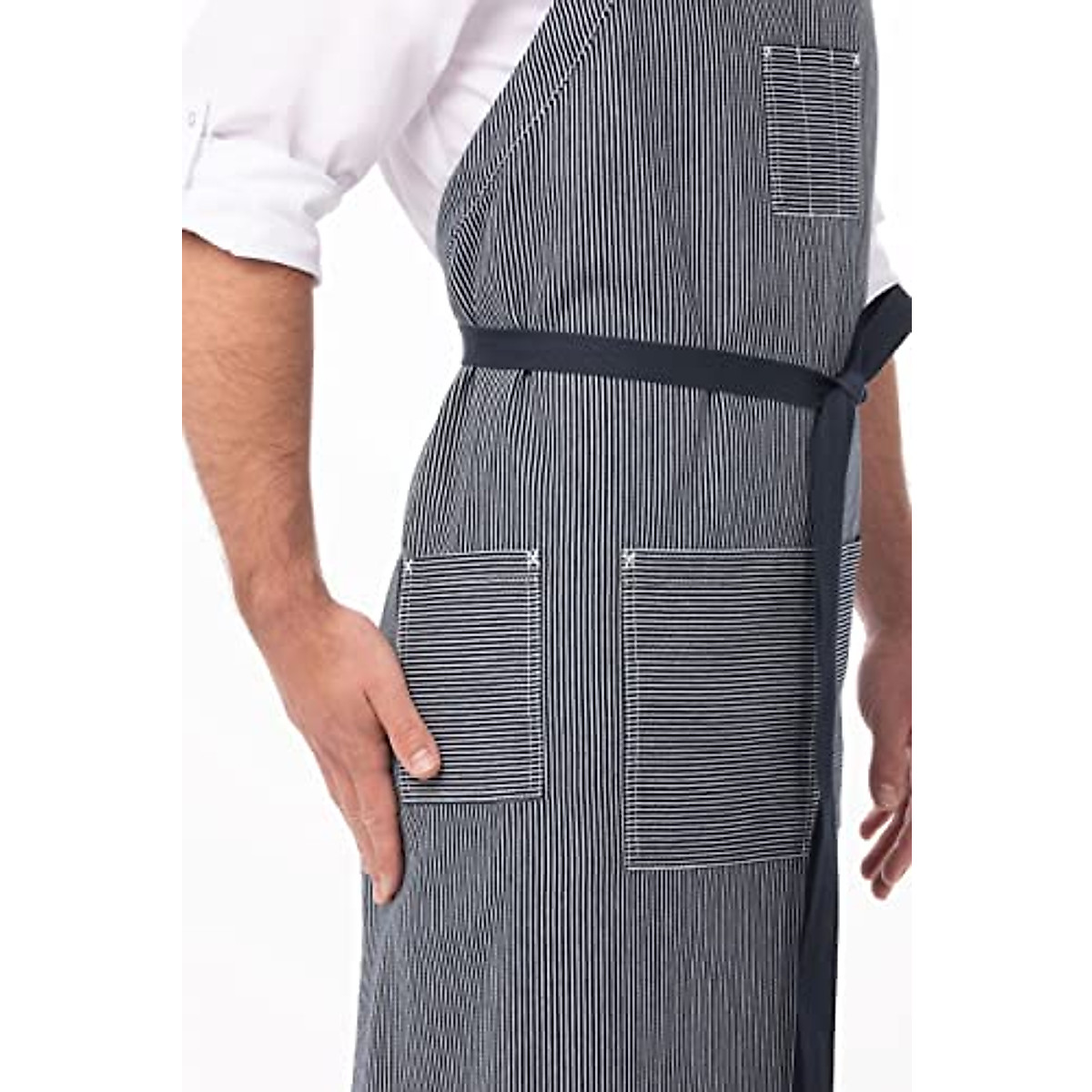 Chef Works Unisex Portland Chefs Bib Apron, Indigo Blue, One Size