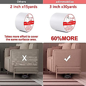 Multiple Sizes (3X30 Yards) Cat Training Tape, Double-Sided Cat Tape,Anti Cat Scratch Tape,cat Deterrent Tape,100% Transparent Clear,Stop Cats Scratching Your Couch, Doors Carpet, Furniture