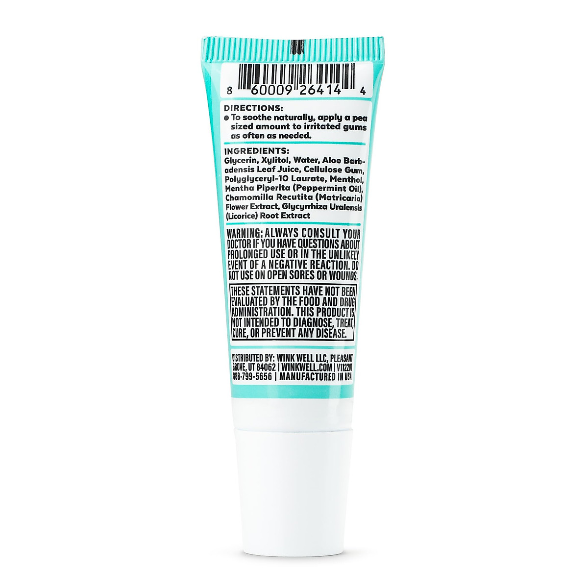 Wink Well Baby Teething Relief for Infants and Kids, Cooling, Soothing Natural Gel for Sore Gums and Other Teething Discomfort, May Be Used As A Toddler Training Toothpaste (15 ml)