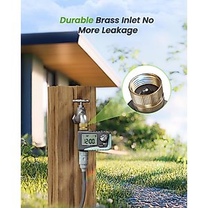 RAINPOINT Sprinkler Timer Outdoor Brass Swivel, Water Timer for Garden Hose Faucet Timer, Programmable Watering Irrigation Timer V2, 2024 Release