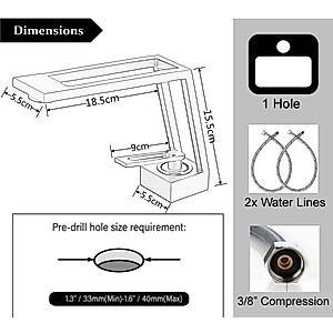 Modern Black Bathroom Sink Faucet: Single Hole Bathroom Faucet Matte Black - Unique Contemporary Vanity Faucets SHUNLI