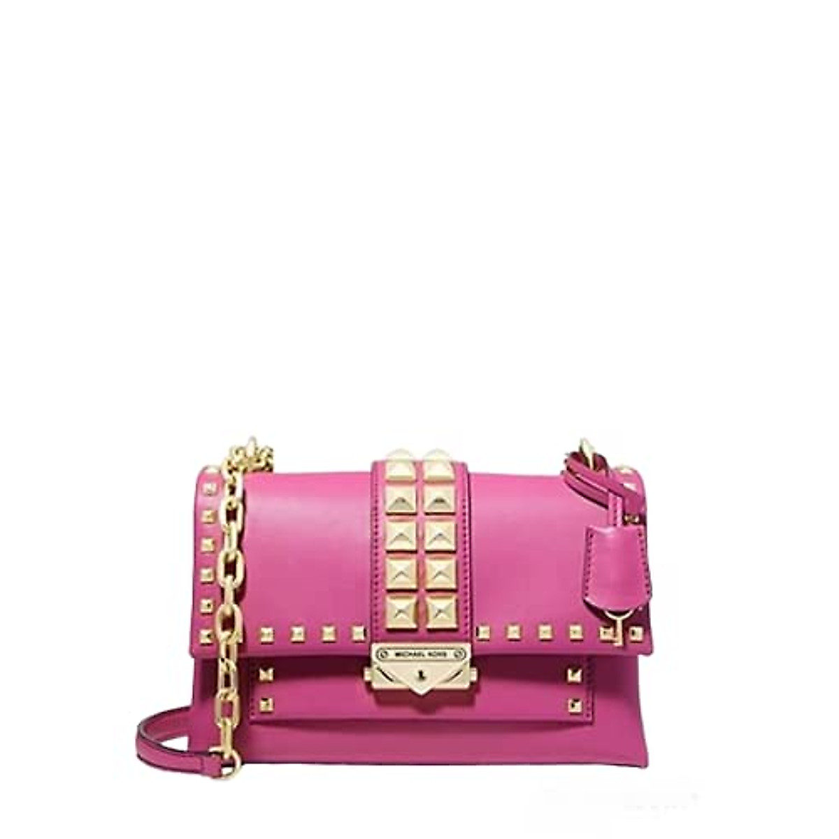 Michael Kors Cece Medium Studded Faux Leather Shoulder Bag (French Pink)