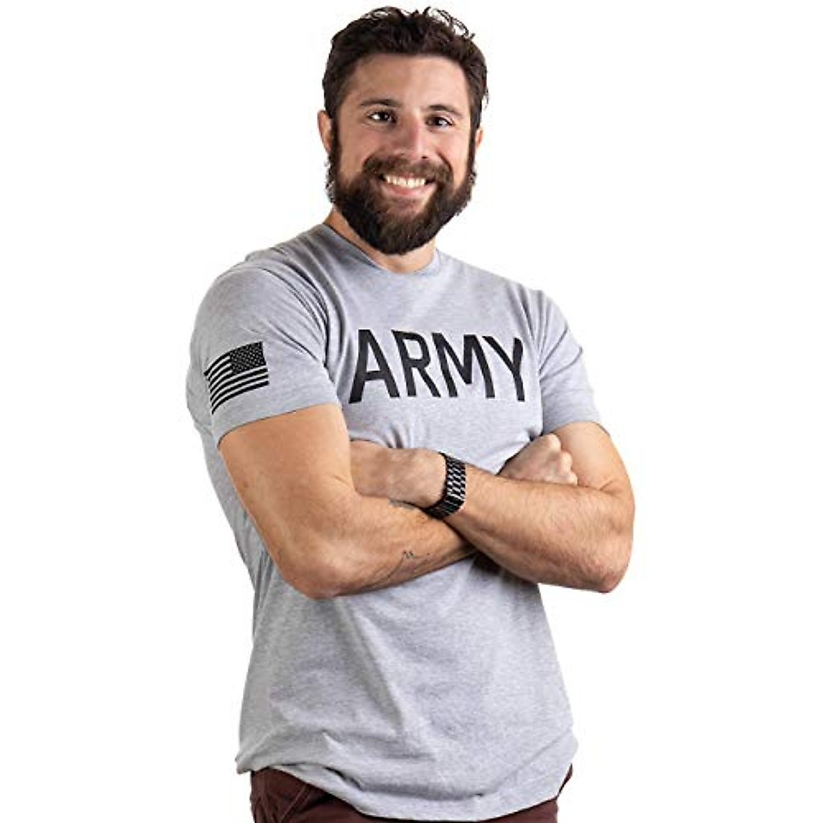 Army PT Style Shirt | U.S. Military Physical Training Workout T-Shirt-(Adult,L)