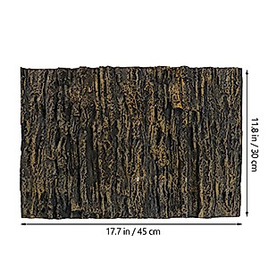 YARDWE Reptile Tank Background Aquarium Background Board Artificial 3D Bark Poster Foam Fish Tank Board Reptile Box Background Decoration for Vivarium Zoo Home Cork Tank Background